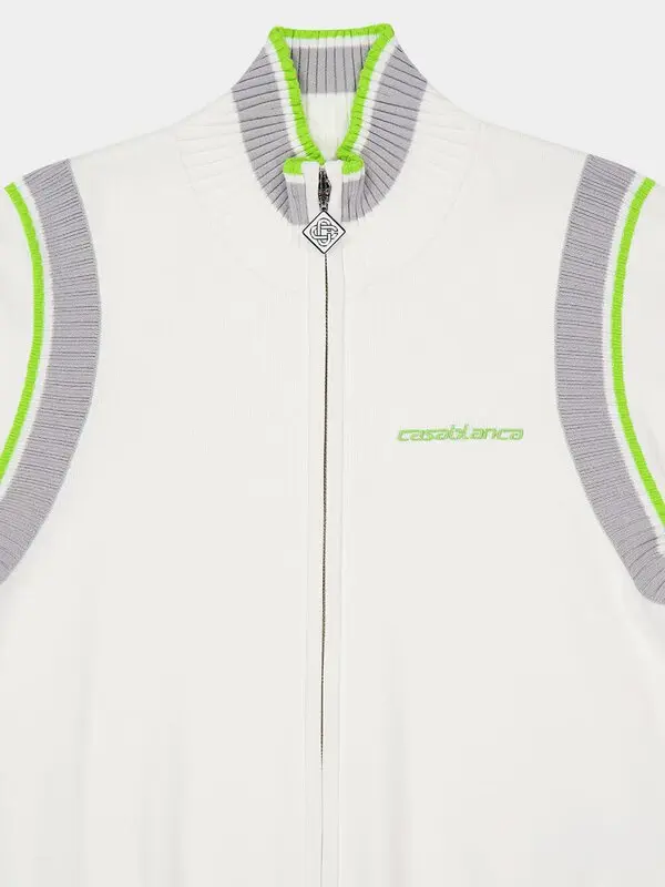 Casablanca Zip-up Jacket With Neon Trim