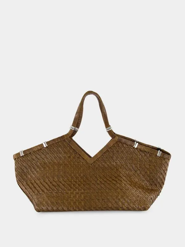 Benedetta Bruzziches Usha La Grandissima Buffalo Leather Bag - Brown