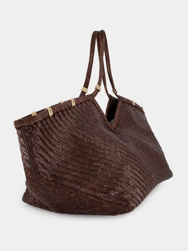 Benedetta Bruzziches Usha La Grandissima Hand-woven Buffalo Leather Bag