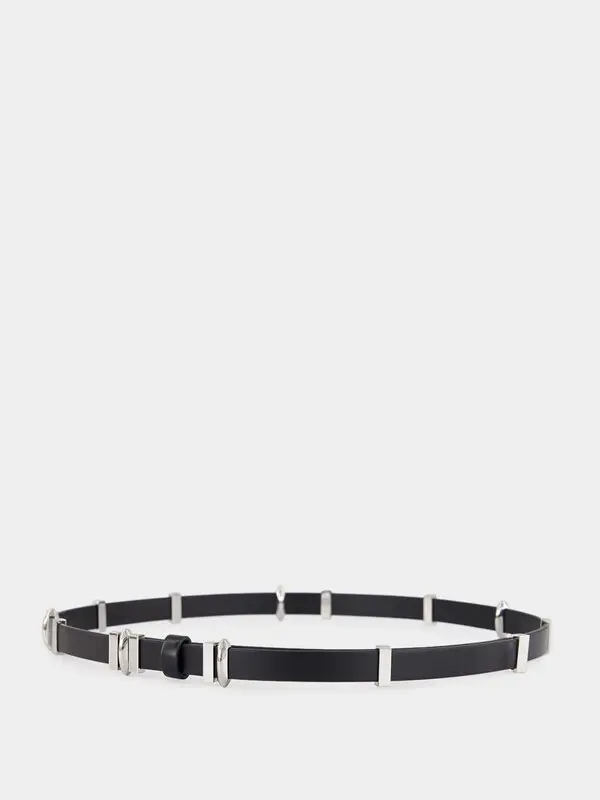Benedetta Bruzziches Nightly Pandora Leather Belt - Black