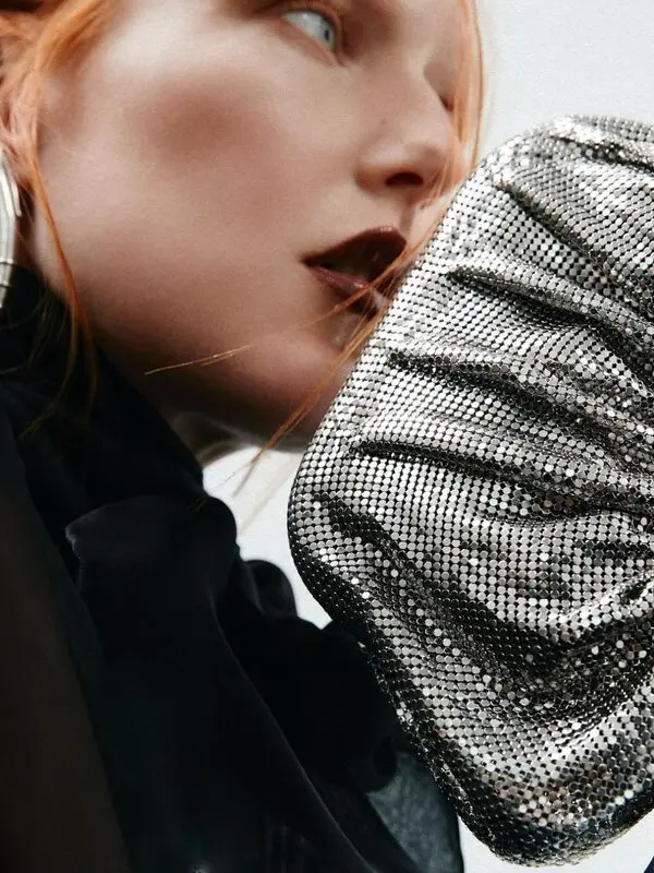 Benedetta Bruzziches Mercury Venus La Grande Clutch - Silver