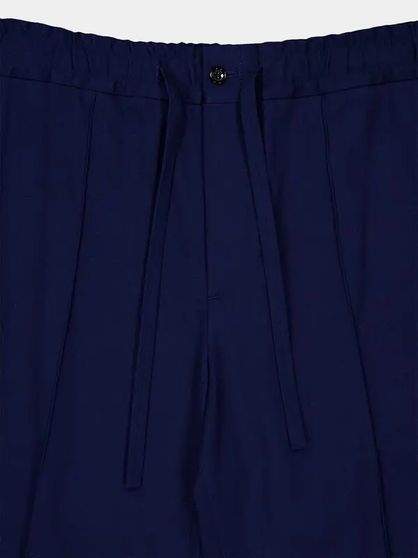 Valentino Garavani Straight-leg Cotton Trousers - Blue
