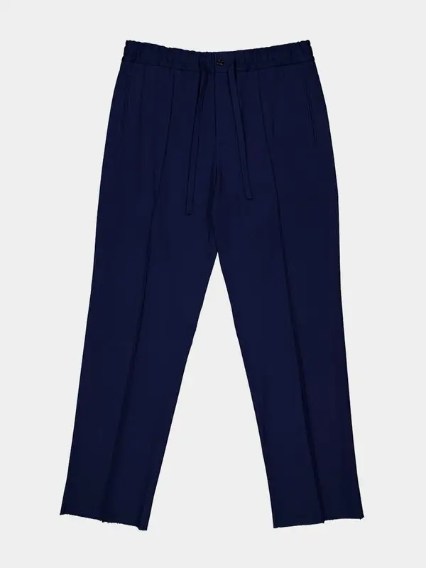 Valentino Garavani Straight-leg Cotton Trousers - Blue