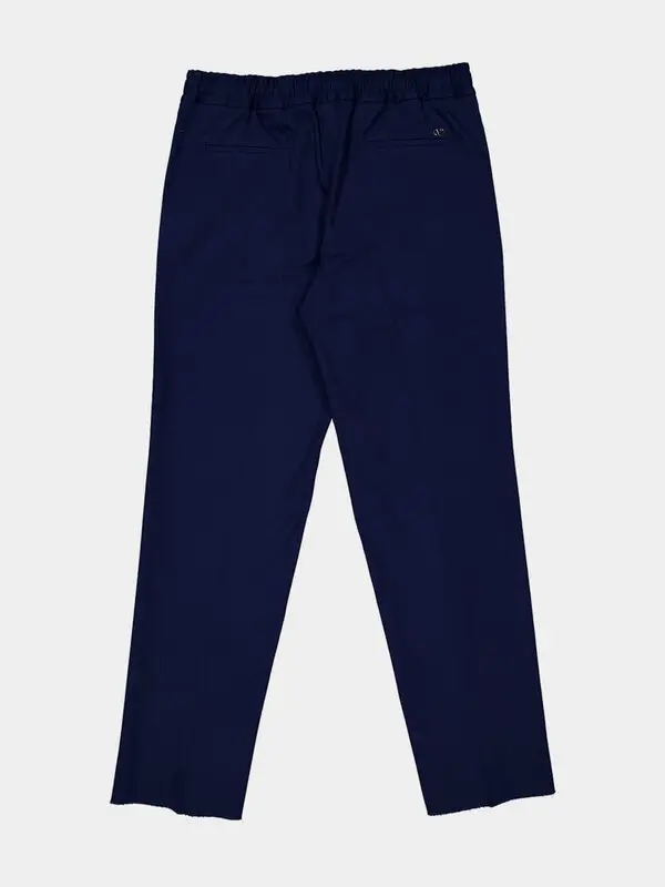 Valentino Garavani Straight-leg Cotton Trousers - Blue