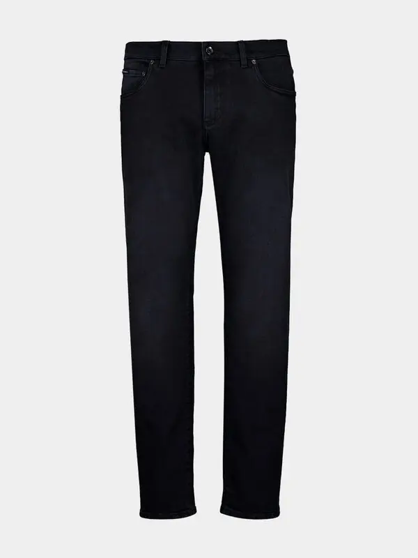 Dolce & Gabbana Straight Fit Cotton Pants - Black