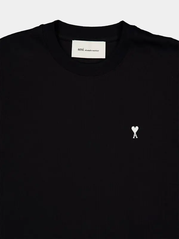 AMI Paris De Coeur Cotton T-shirt - Black