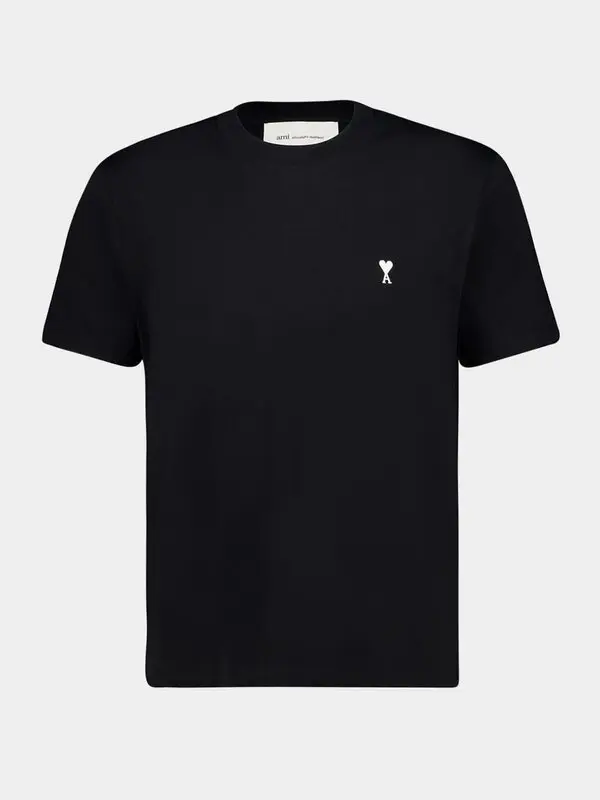 AMI Paris De Coeur Cotton T-shirt - Black