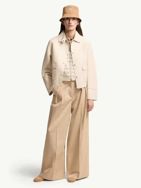 Moncler Haricot 3-in-1 Leather Shirt Jacket - Cream