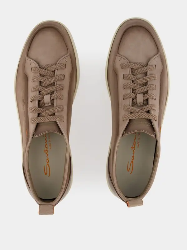 Santoni Suede Sneakers - Beige