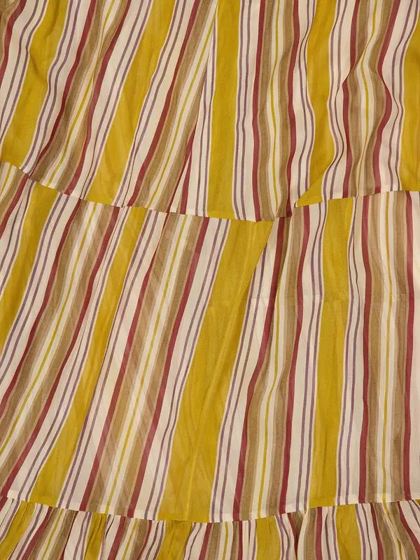 Zimmermann Rebellion Mustard Stripe Maxi Dress - Yellow