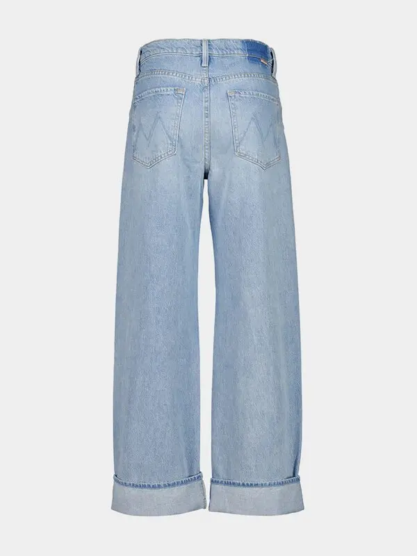 MOTHER The Dodger Button Hover Cuff Jeans - Blue