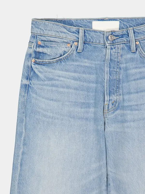 MOTHER The Dodger Button Hover Cuff Jeans - Blue