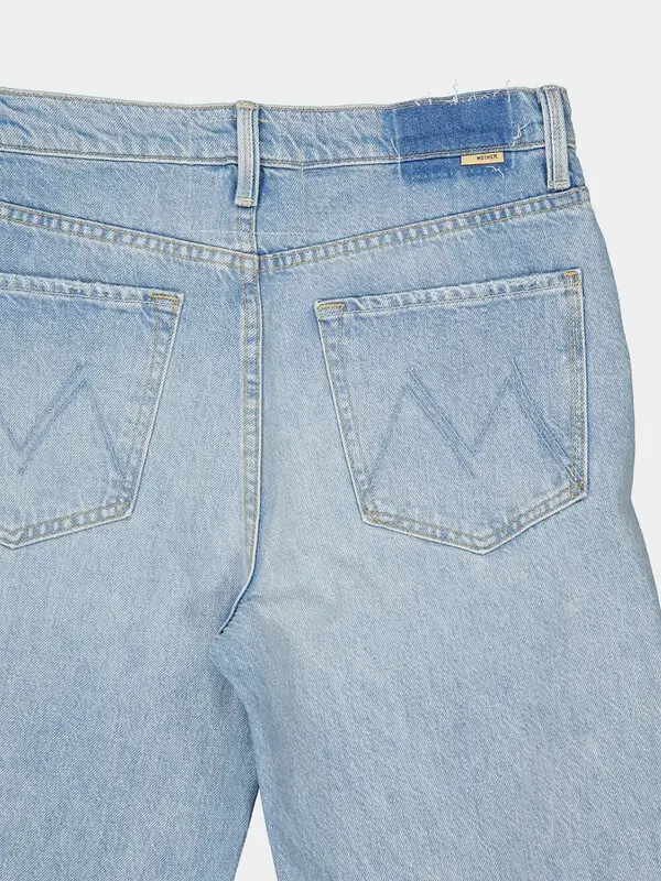 MOTHER The Dodger Button Hover Cuff Jeans - Blue