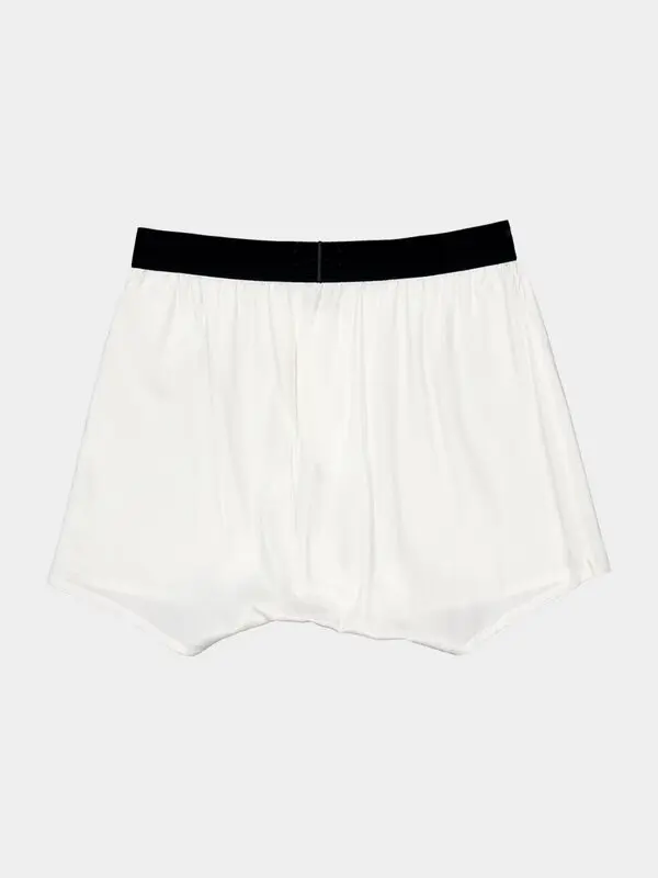 TOM FORD Silk Boxer Shorts - White
