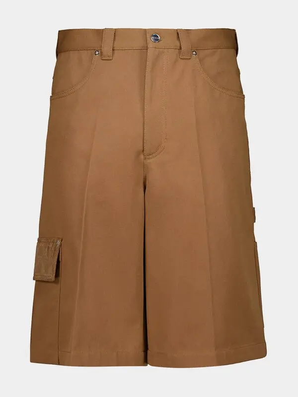 Gucci Cotton Canvas Cargo Shorts - Brown