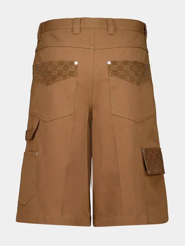 Gucci Cotton Canvas Cargo Shorts - Brown