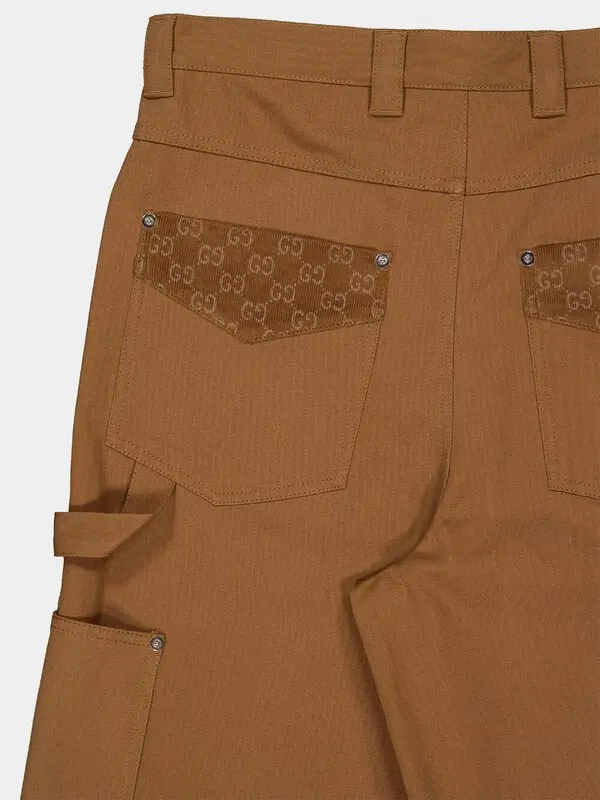 Gucci Cotton Canvas Cargo Shorts - Brown
