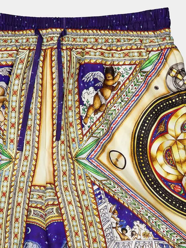 Casablanca Silk Orné Print Shorts