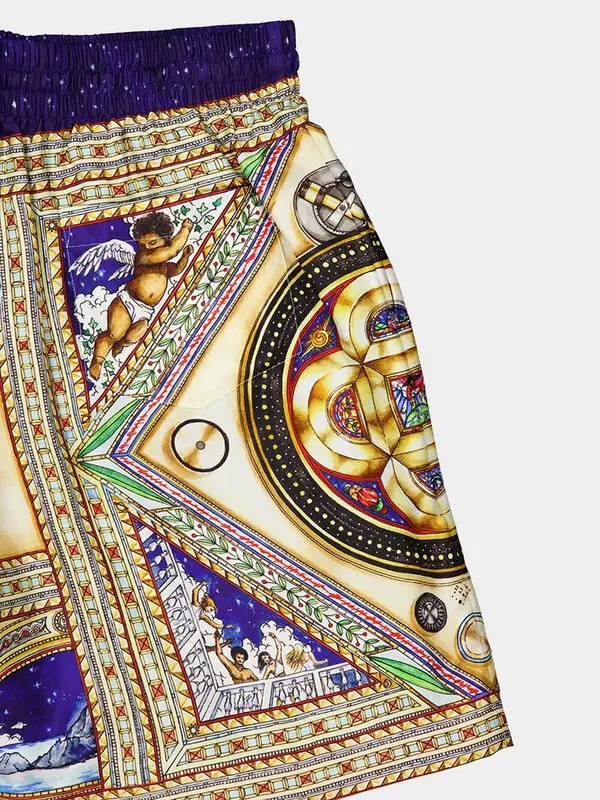 Casablanca Silk Orné Print Shorts