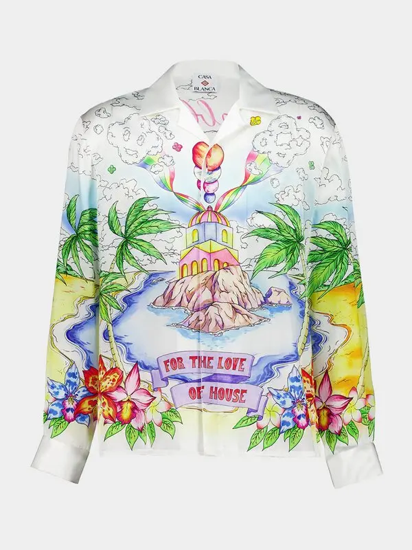 Casablanca Better Days Silk Cuban Shirt - Multicolour