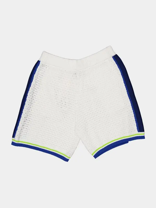 Casablanca Crochet Cotton Shorts - White