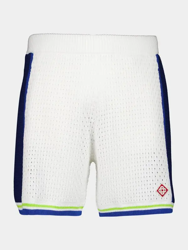 Casablanca Crochet Cotton Shorts - White