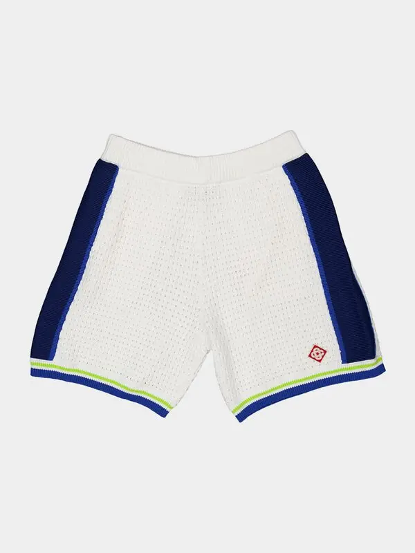 Casablanca Crochet Cotton Shorts - White