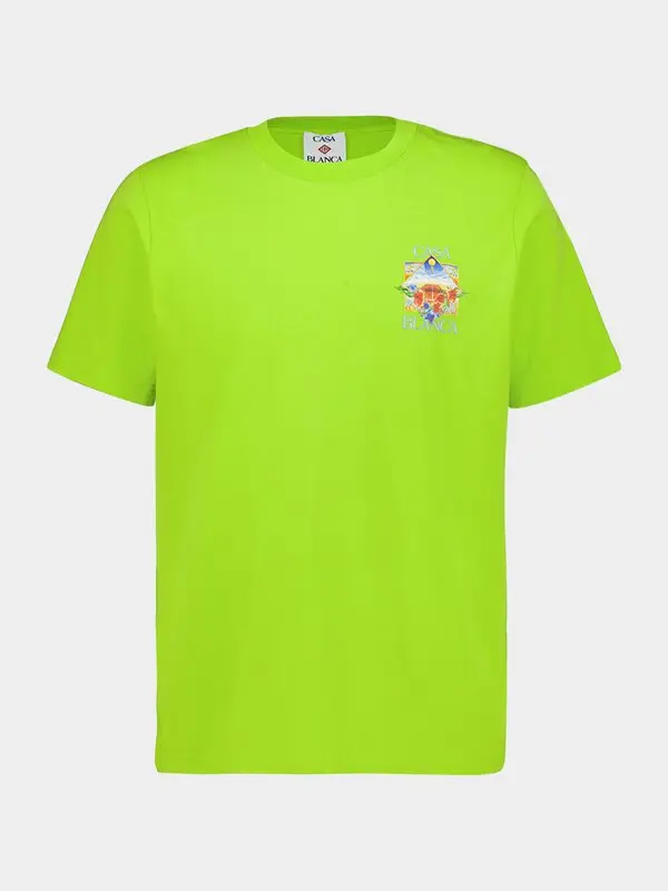 Casablanca Flower Court Icon T-shirt - Multicolour