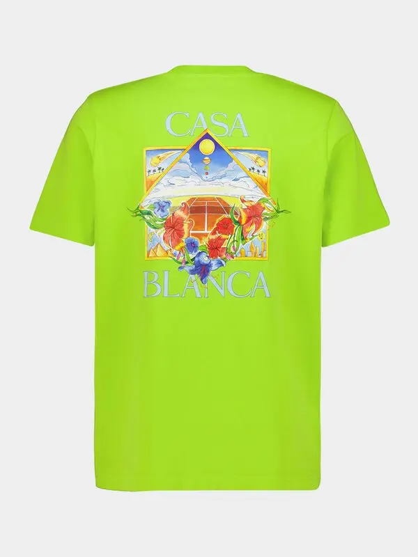 Casablanca Flower Court Icon T-shirt - Multicolour