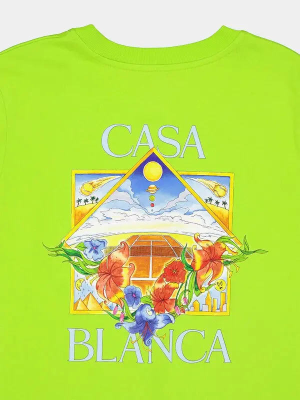 Casablanca Flower Court Icon T-shirt - Multicolour