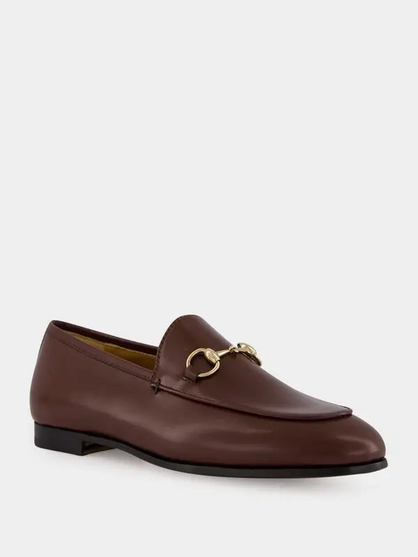 Gucci Jordaan Leather Loafer - Brown