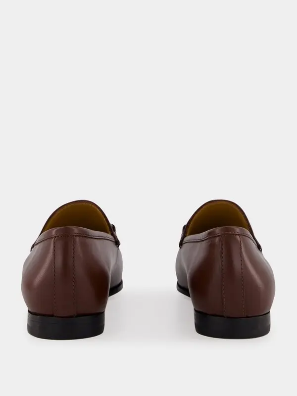 Gucci Jordaan Leather Loafer - Brown