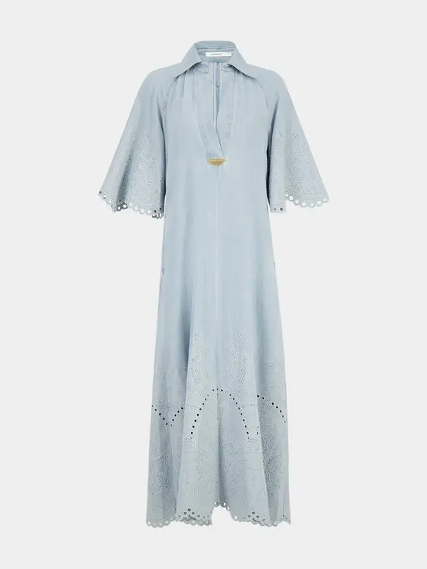 Zimmermann Denim Midi Shirt Dress - Blue