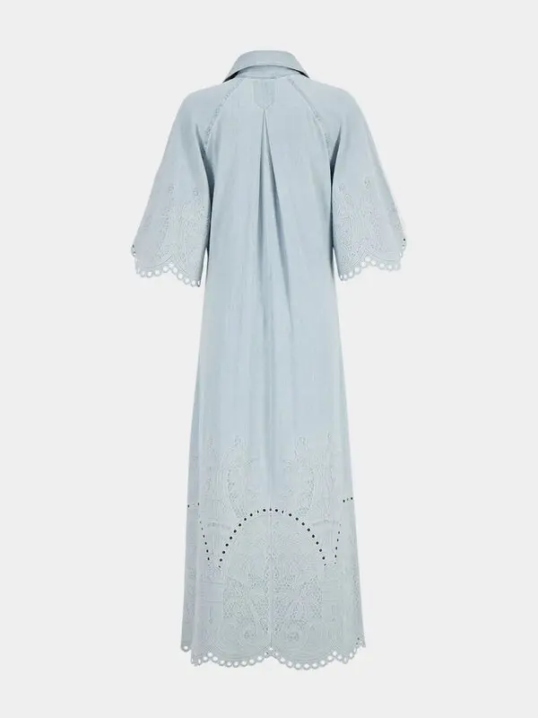 Zimmermann Denim Midi Shirt Dress - Blue