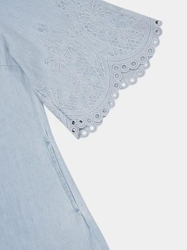 Zimmermann Denim Midi Shirt Dress - Blue