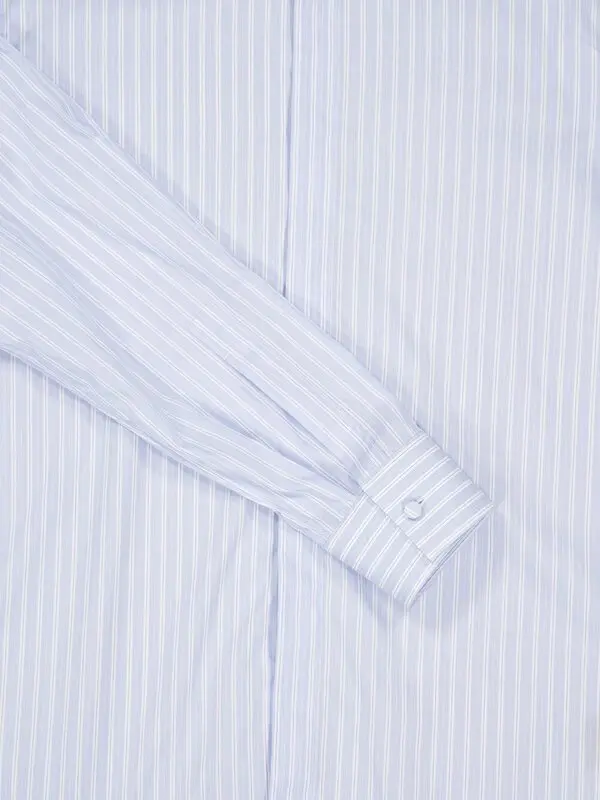 TOM FORD Light And White Striped Cotton Shirt - Blue