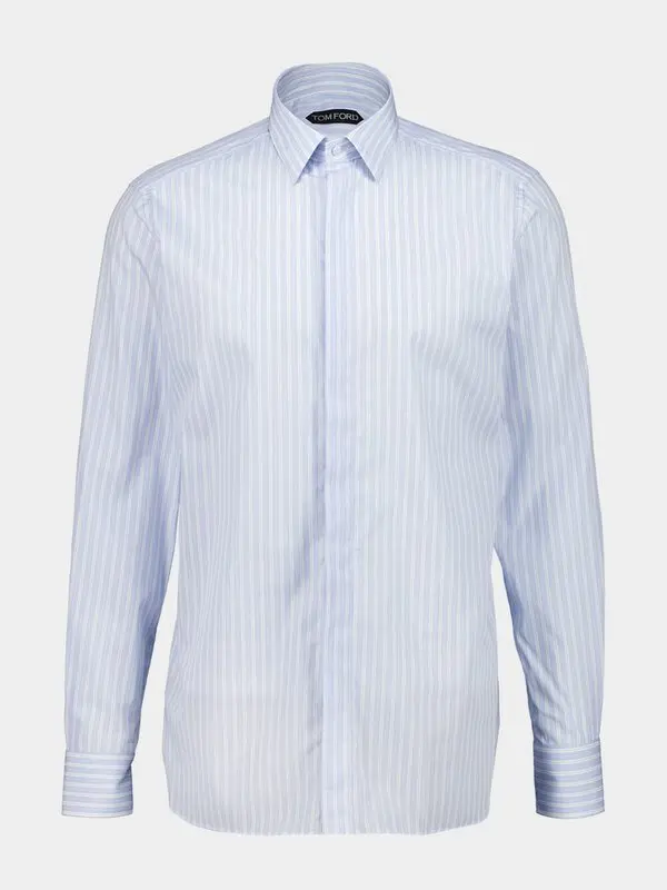 TOM FORD Light And White Striped Cotton Shirt