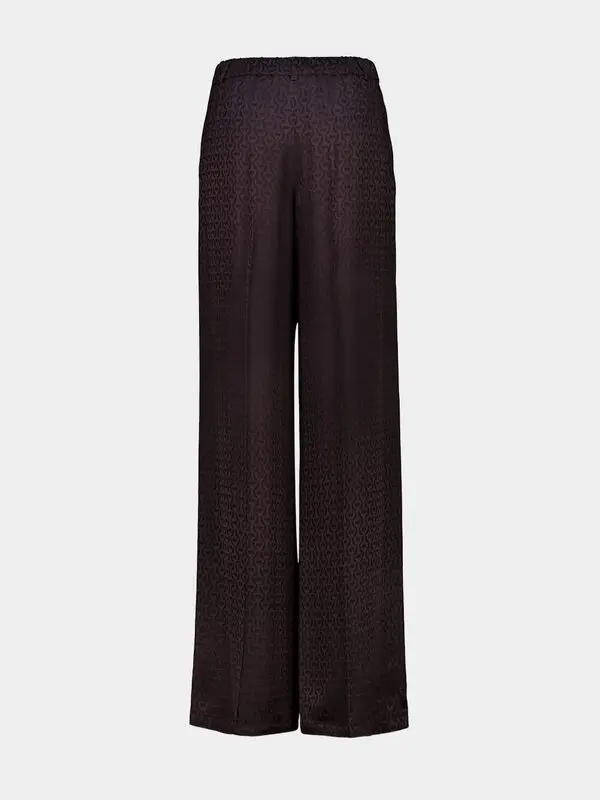 Gucci Horsebit Silk Straight-fit Trousers - Brown