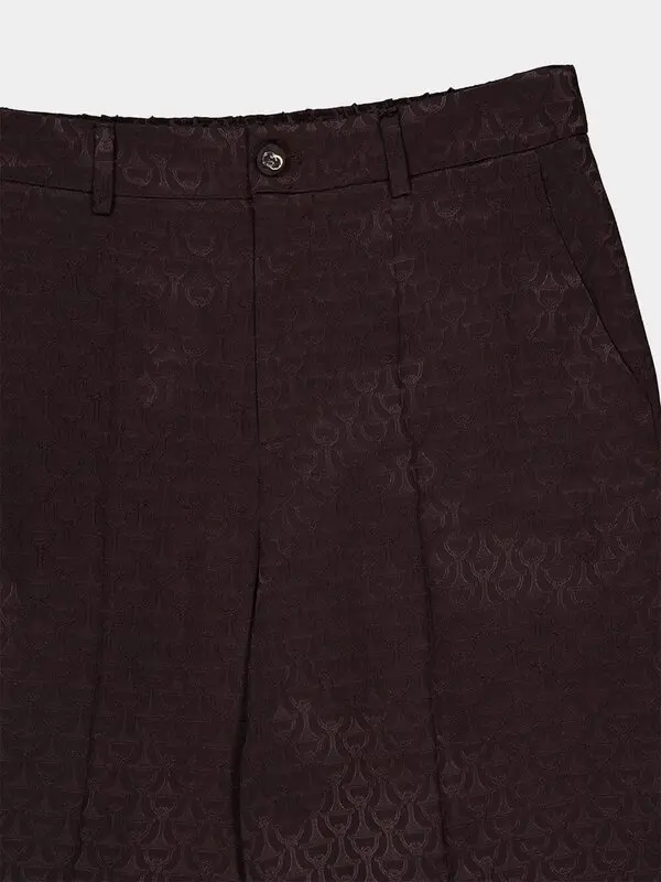 Gucci Horsebit Silk Straight-fit Trousers - Brown