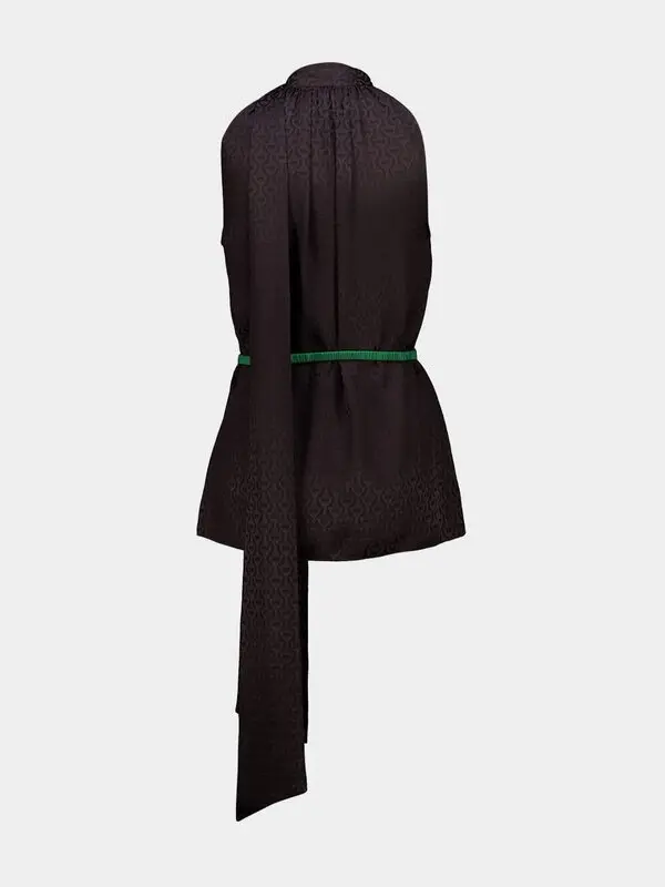 Gucci Silk Jacquard Horsebit Top