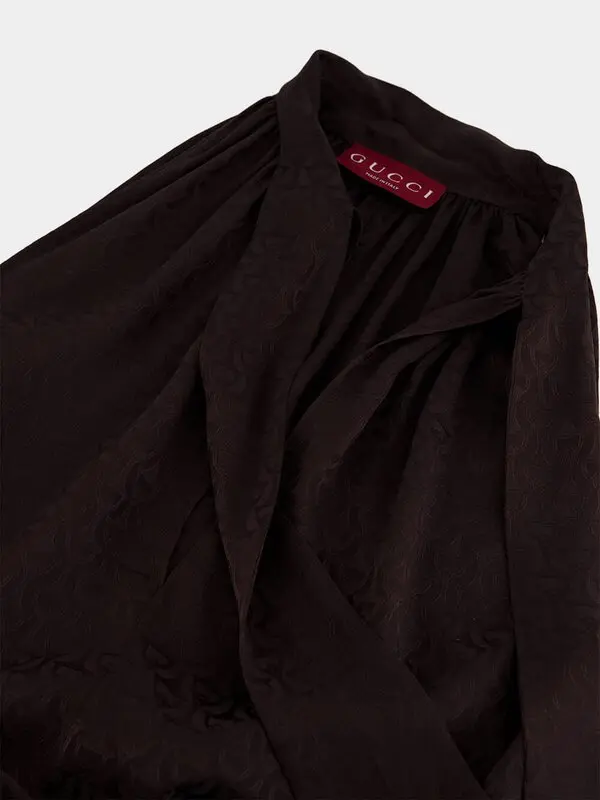 Gucci Silk Jacquard Horsebit Top