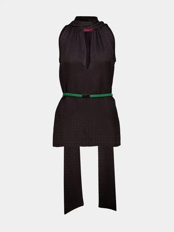 Gucci Silk Jacquard Horsebit Top