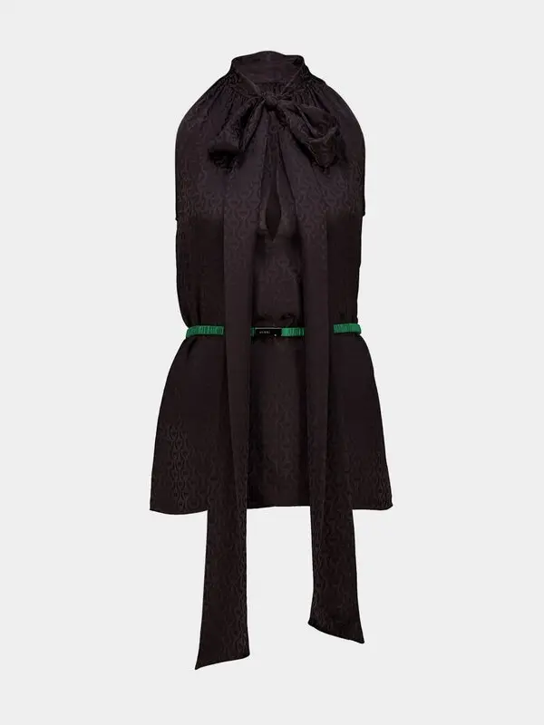 Gucci Silk Jacquard Horsebit Top