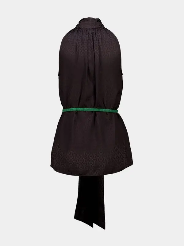 Gucci Silk Jacquard Horsebit Top