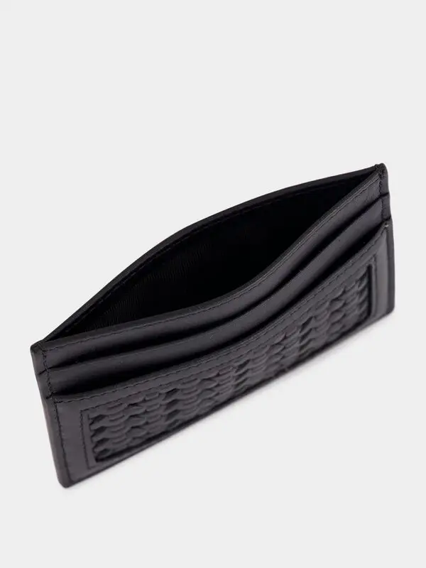 Dolce & Gabbana Woven Calfskin Leather Card Holder