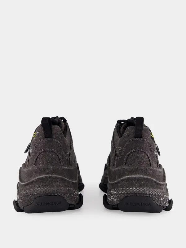 Balenciaga Triple S Canvas Sneakers - Black
