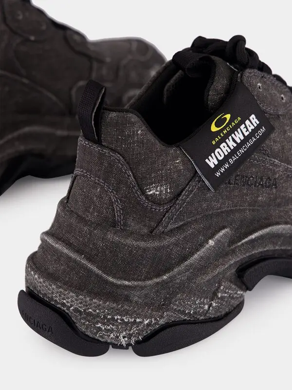 Balenciaga Triple S Canvas Sneakers - Black