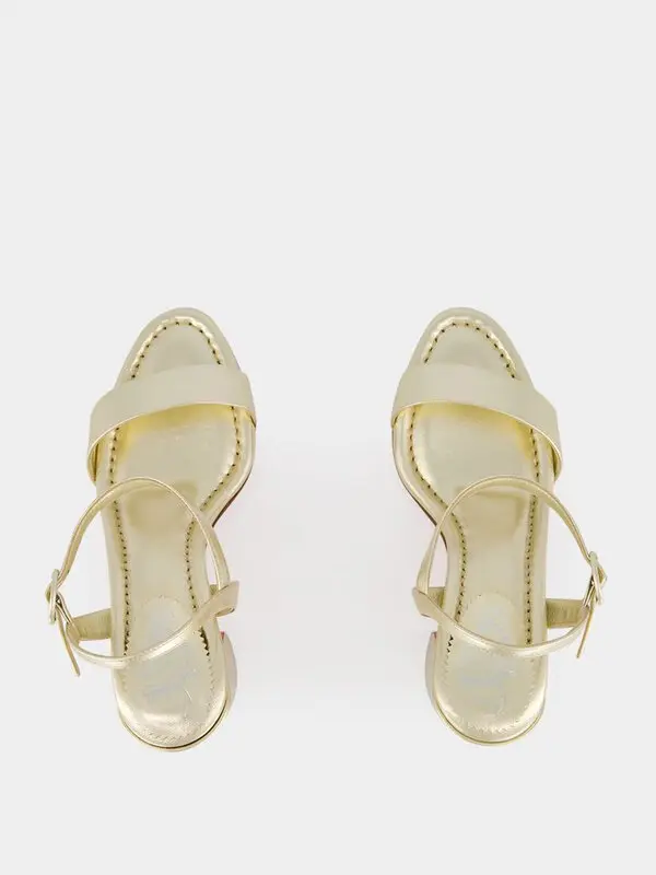 CHRISTIAN LOUBOUTIN Miss Jane 85 Sandals - Gold