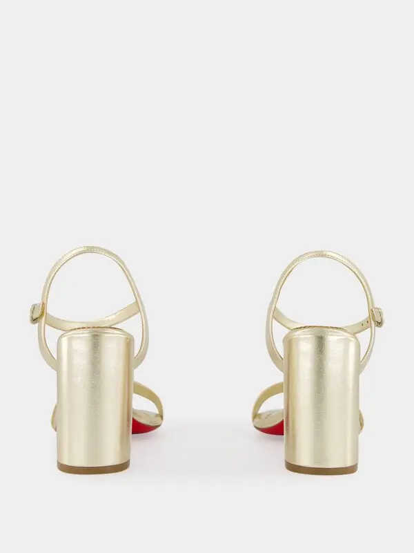 CHRISTIAN LOUBOUTIN Miss Jane 85 Sandals - Gold