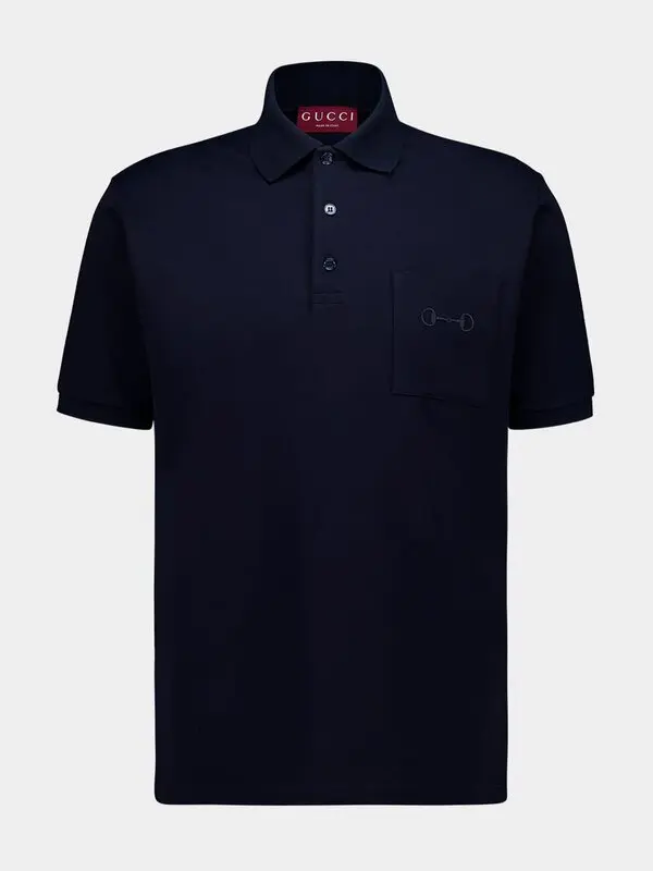Gucci Night Cotton Polo Shirt - Blue